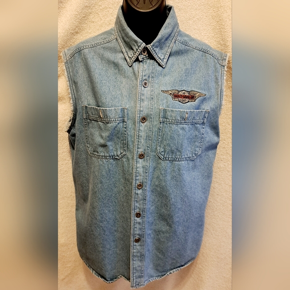 Harley-Davidson | Jackets & Coats | Womens Harleydavidson Blue Denim ...